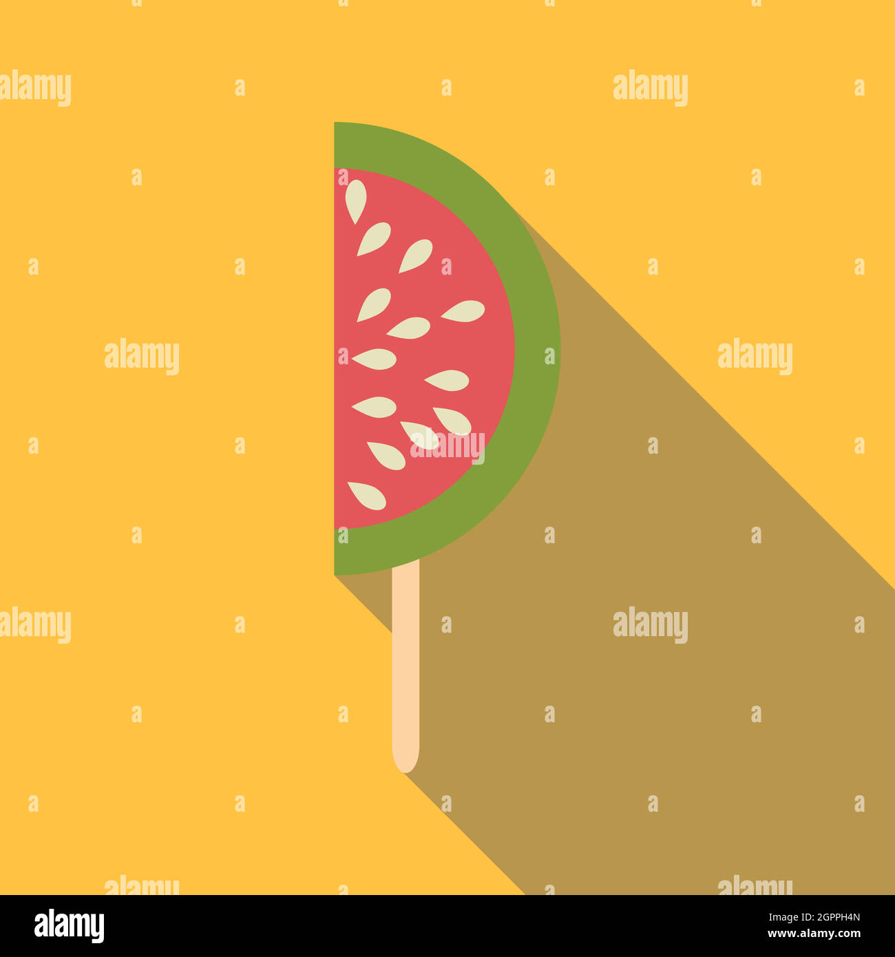 Watermelon ice cream icon, flat style Stock Vector Image & Art - Alamy