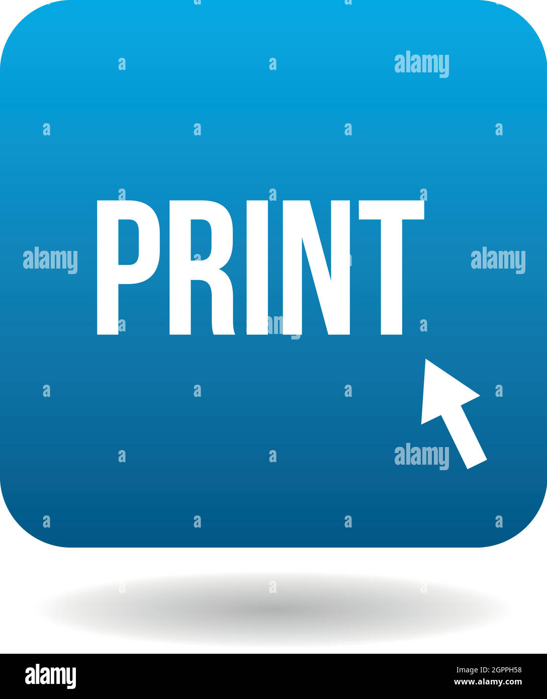 Printer word print icon hi-res stock photography and images - Alamy