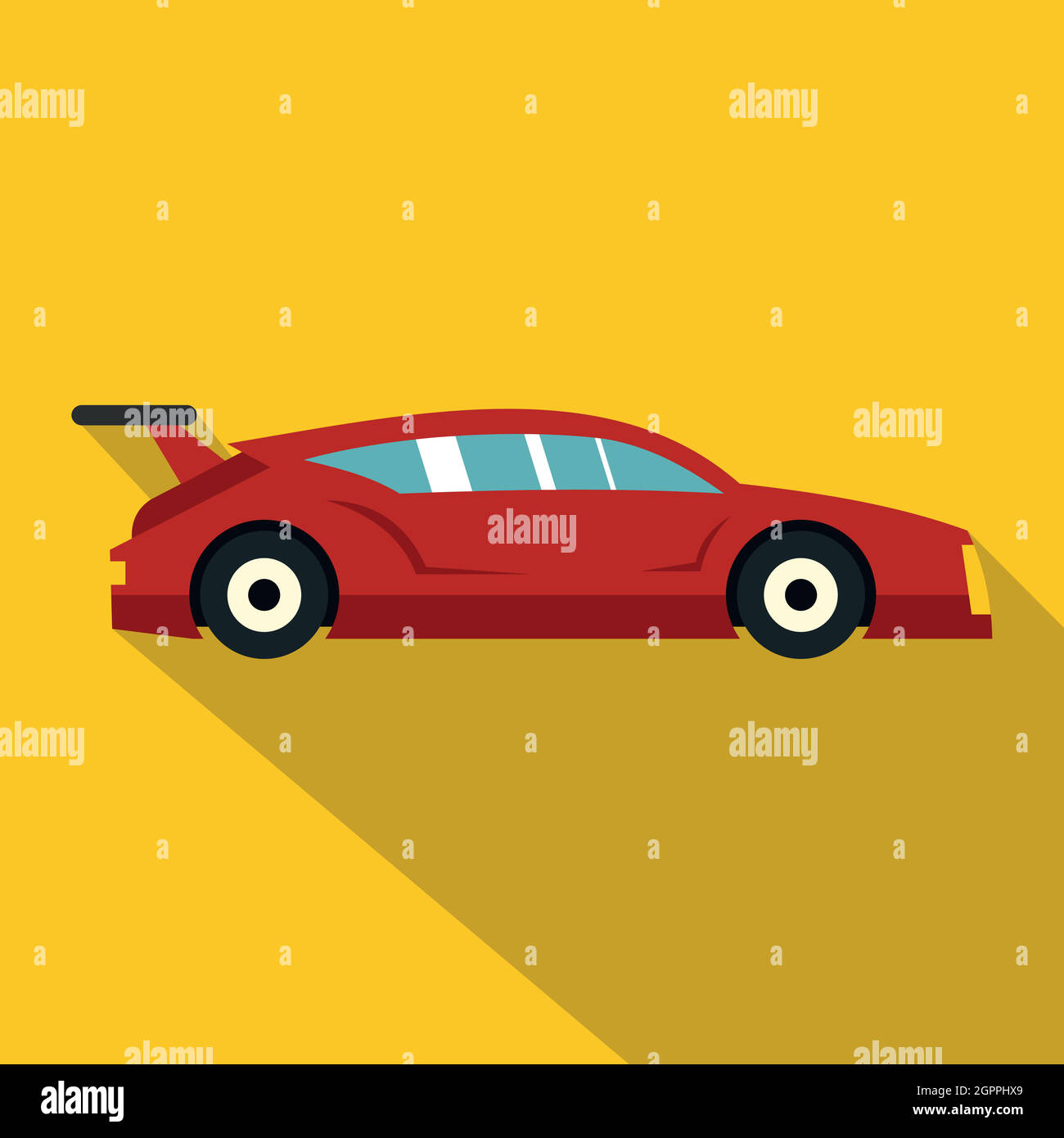 Red car icon, flat style Stock Vector Image & Art - Alamy