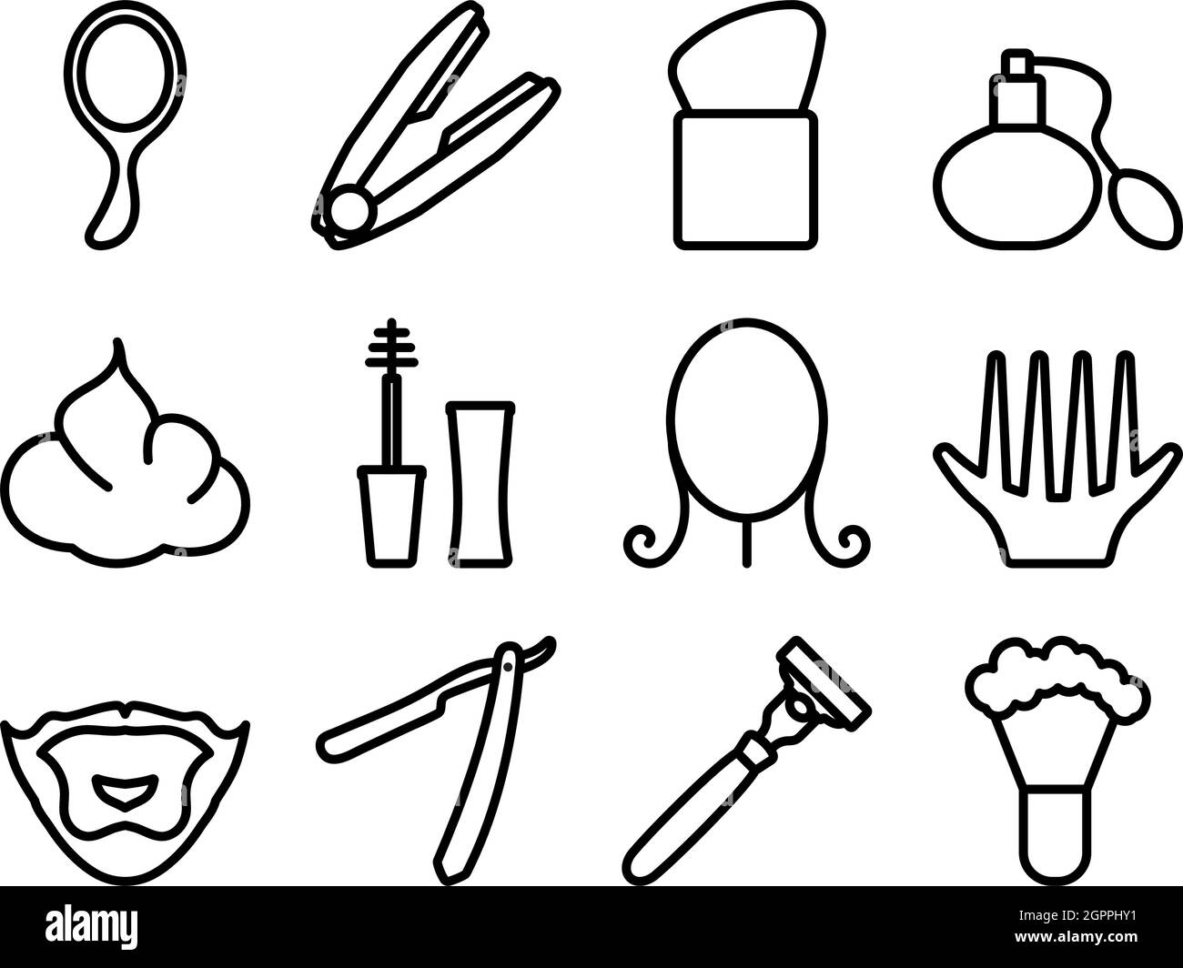 Barber Icon Set Stock Vector Image & Art - Alamy