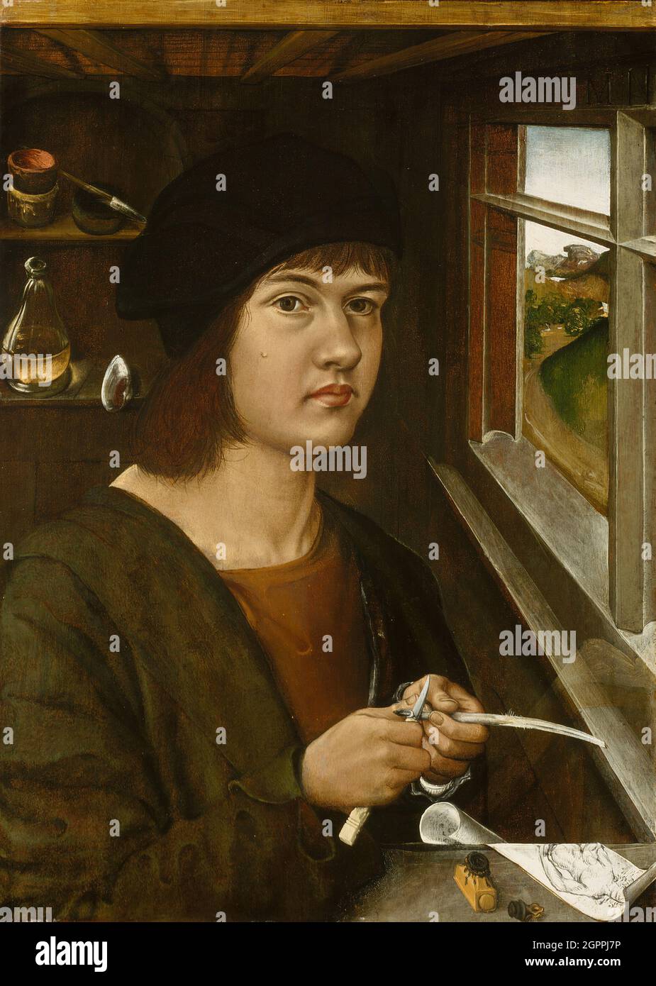 Portrait of a Young Artist, c. 1500 Stock Photo - Alamy