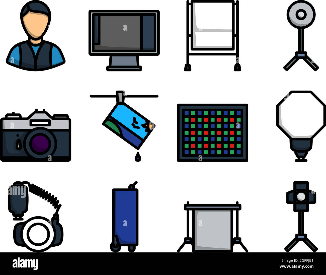Photography Icon Set Stock Vector Image & Art - Alamy