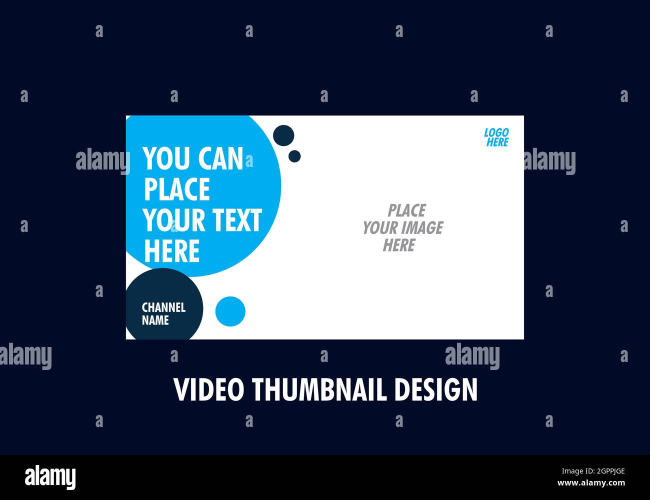 Blue color of video thumbnail design Stock Vector Image & Art - Alamy