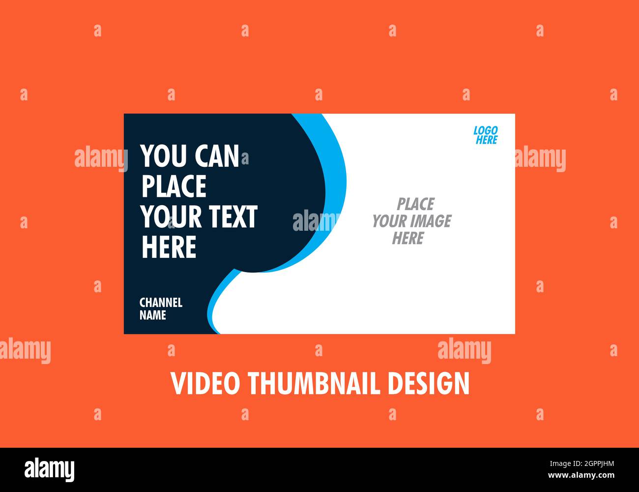 Dark blue color of video thumbnail design Stock Vector Image & Art - Alamy