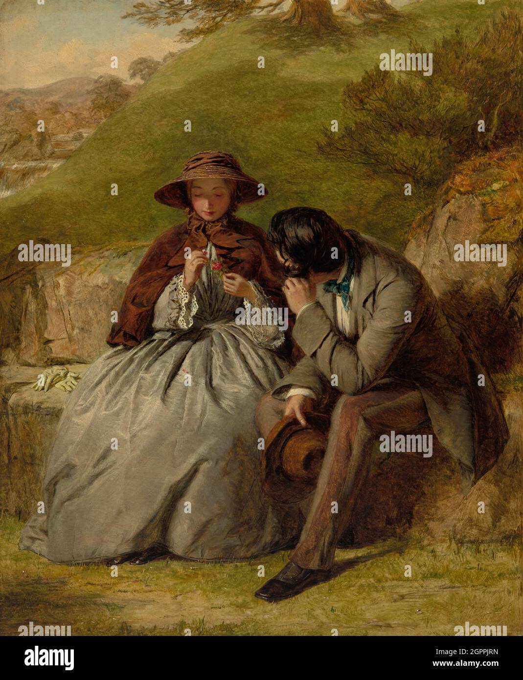 19th century victorian couple painting hi-res stock photography and ...