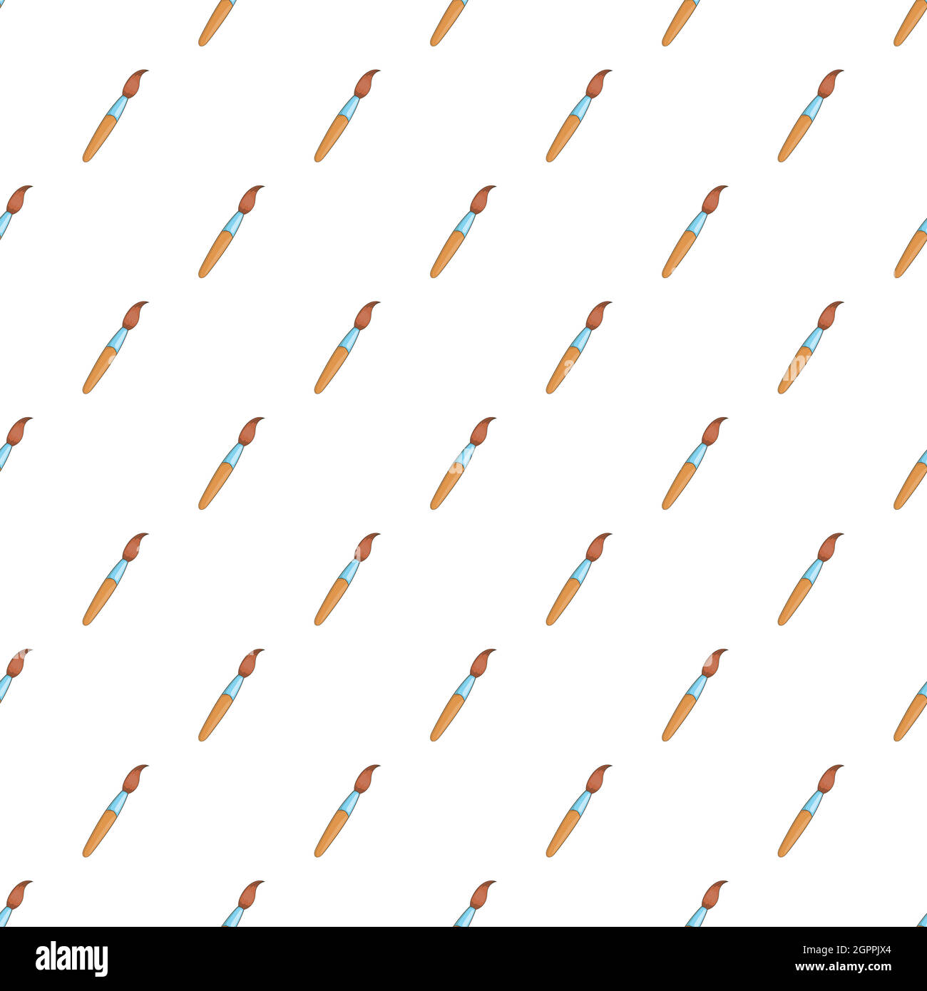 Paint brush pattern, cartoon style Stock Vector Image & Art - Alamy