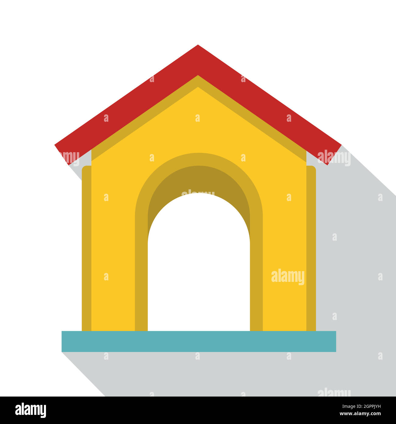 Yellow toy house icon, flat style Stock Vector Image & Art - Alamy
