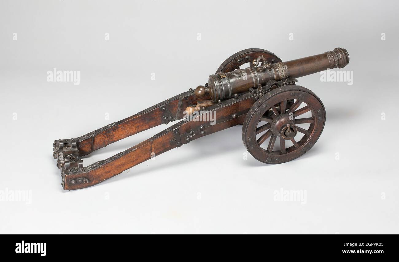 Model Field Cannon with Carriage and Wedge, Austria, 1682 Stock Photo ...