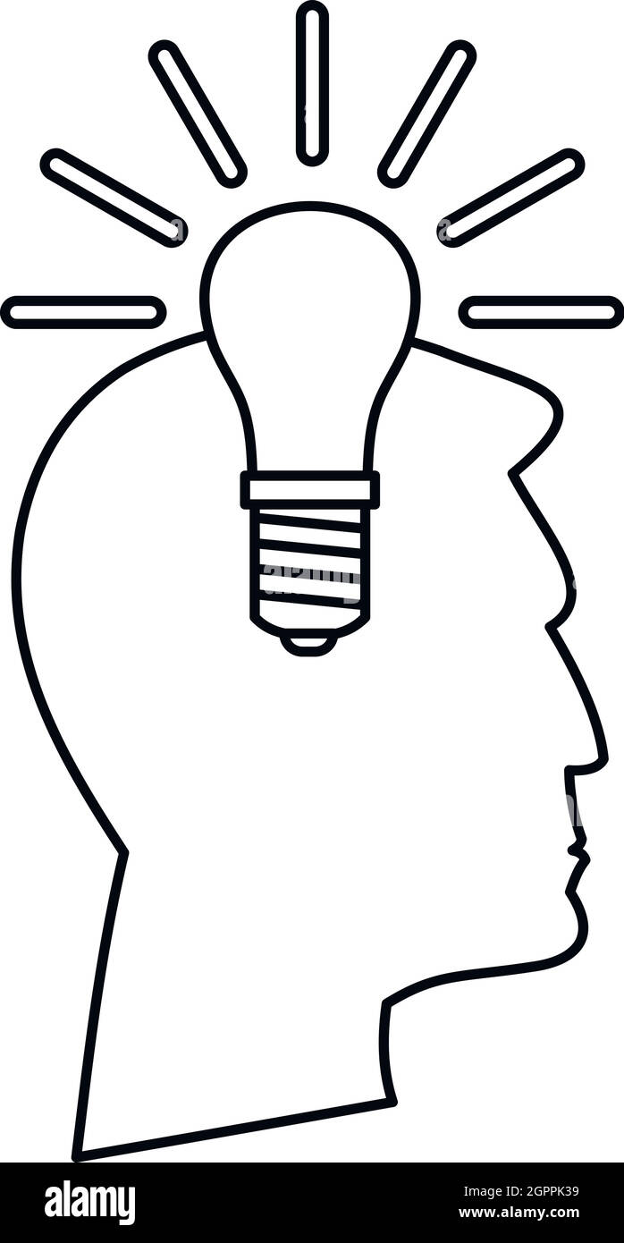 Energy idea icon outline Stock Vector Images - Alamy