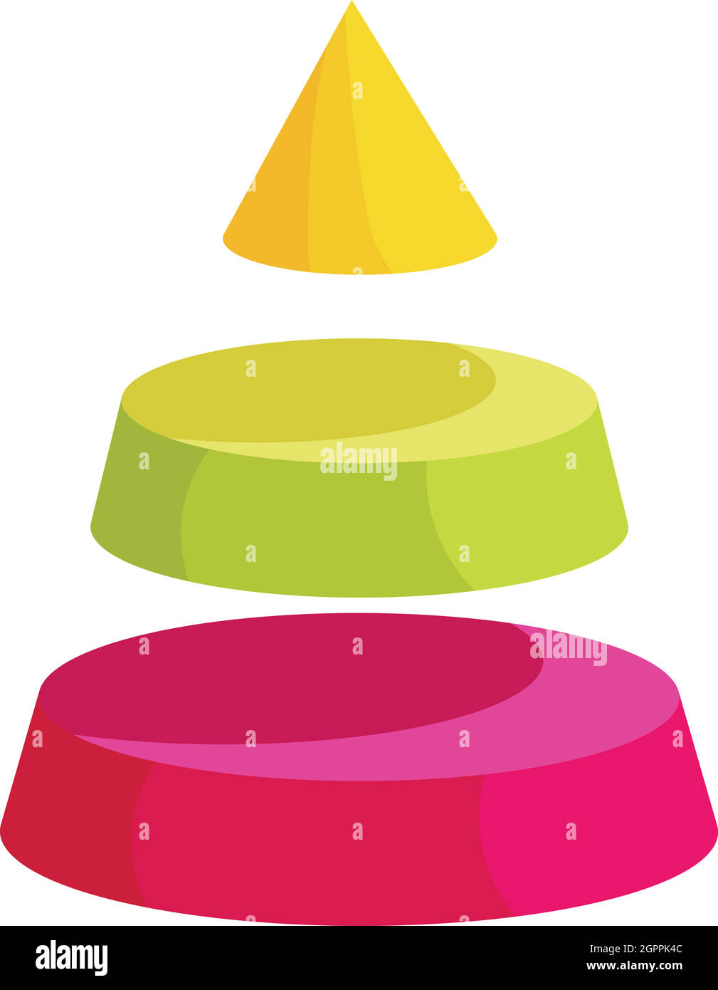 Pyramid divided into three segment layers icon Stock Vector Image & Art ...