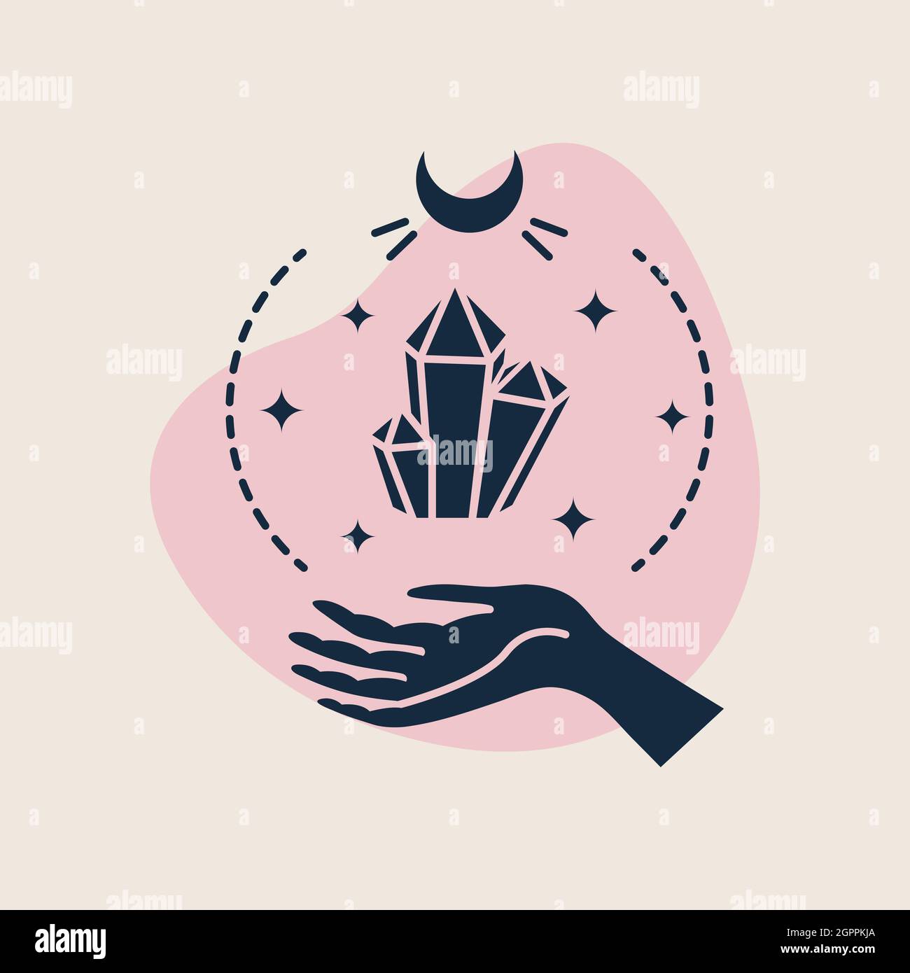 Vector magic illustrations with mystery symbols. Magical cards Stock ...