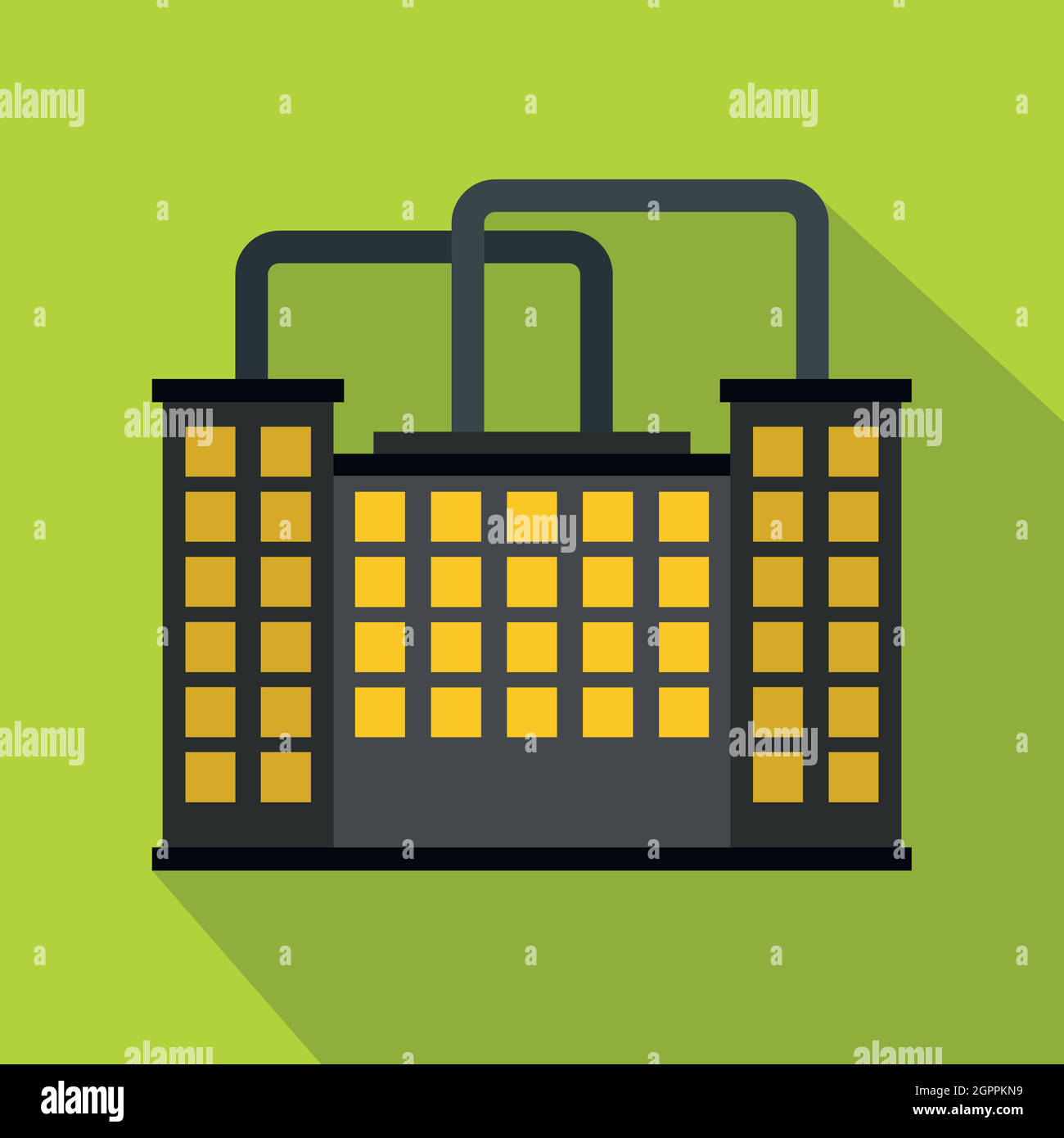 Manufacturing factory building icon, flat style Stock Vector Image ...