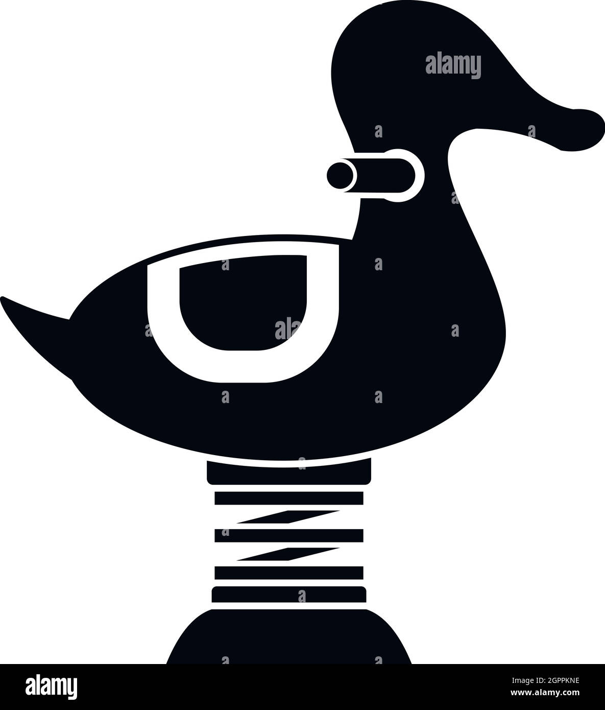 Duck spring see saw icon, simple style Stock Vector Image & Art - Alamy