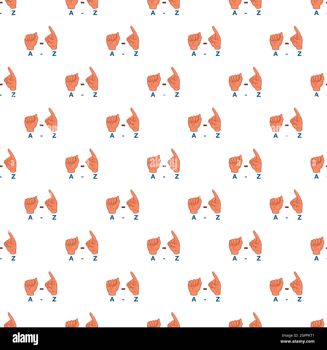 Language of gestures pattern, cartoon style Stock Vector Image & Art ...