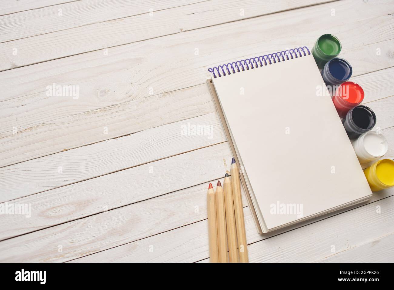 watercolor paint notepad drawing artist hobby Stock Photo - Alamy