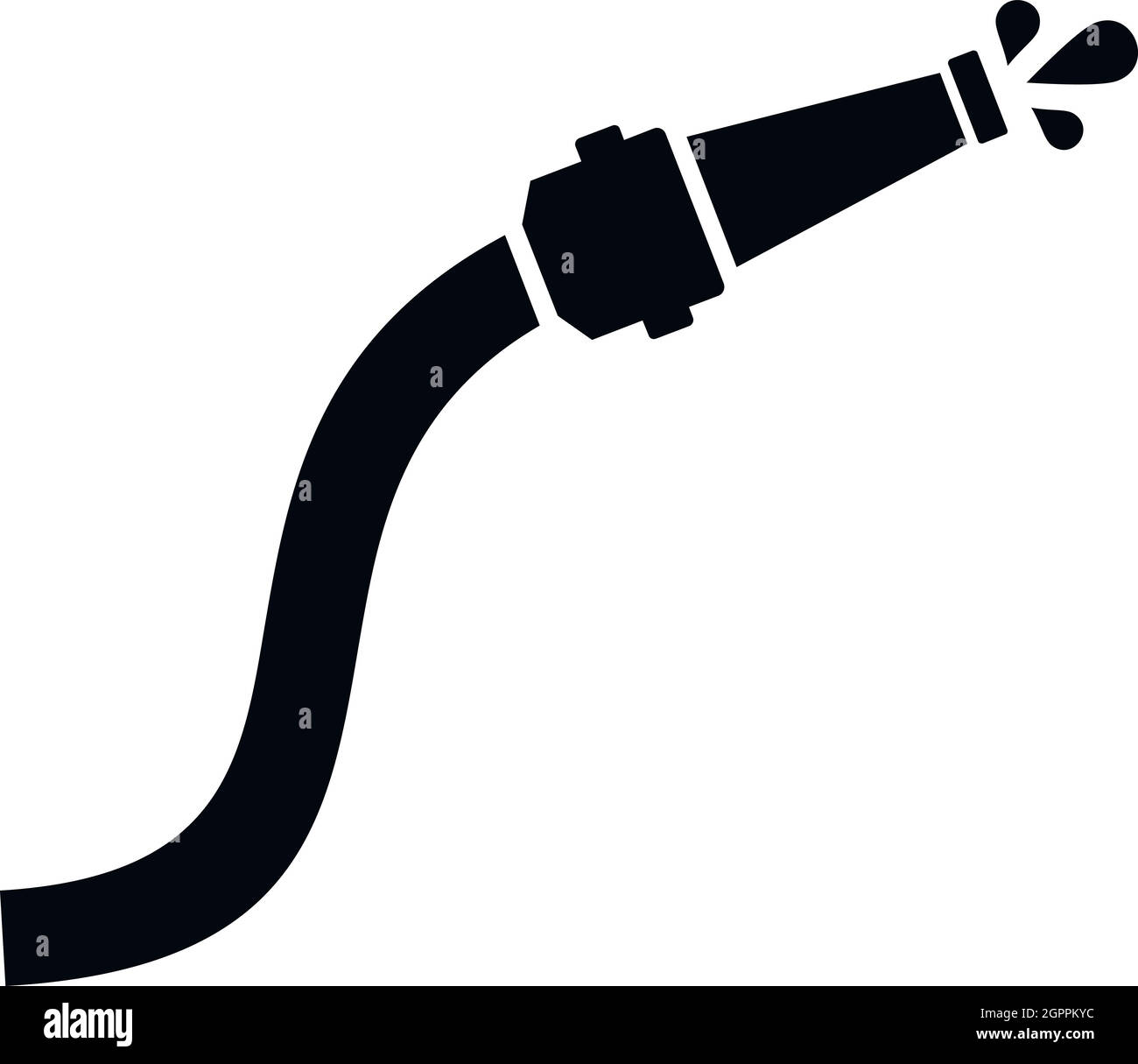 Fire hose with water drops icon, simple style Stock Vector Image & Art ...