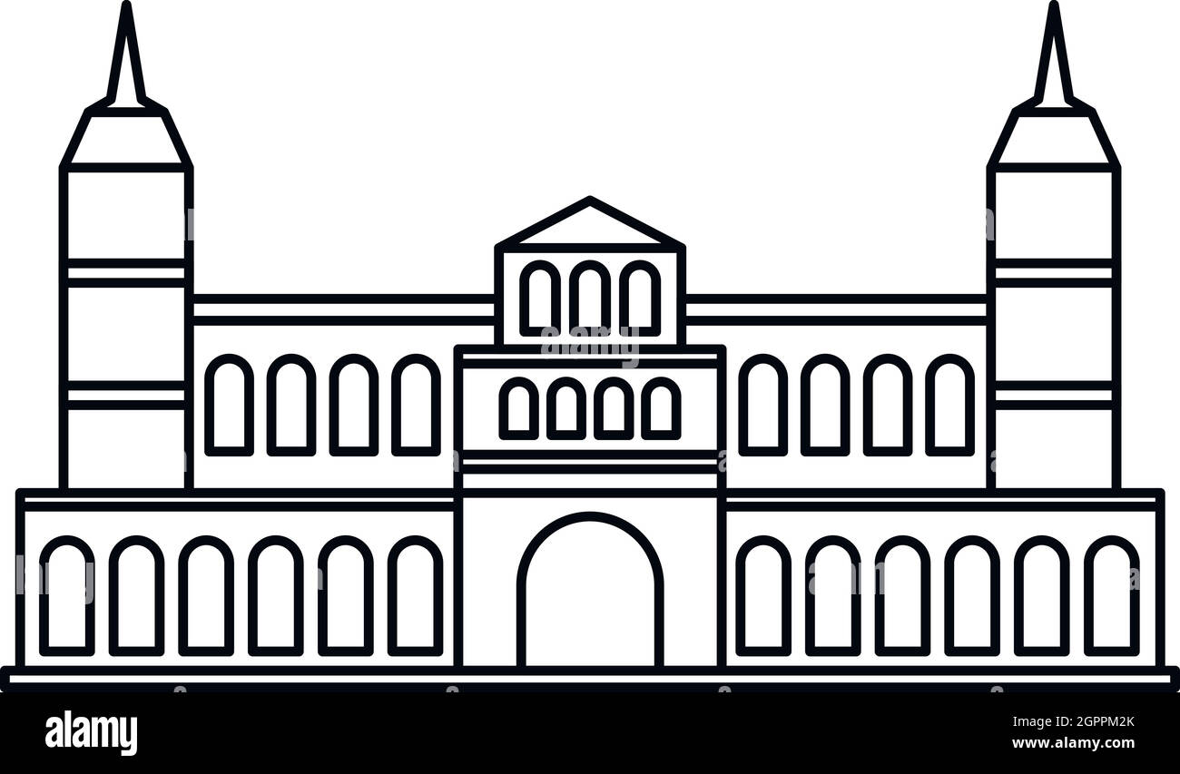 Castle medieval building line hi-res stock photography and images - Alamy