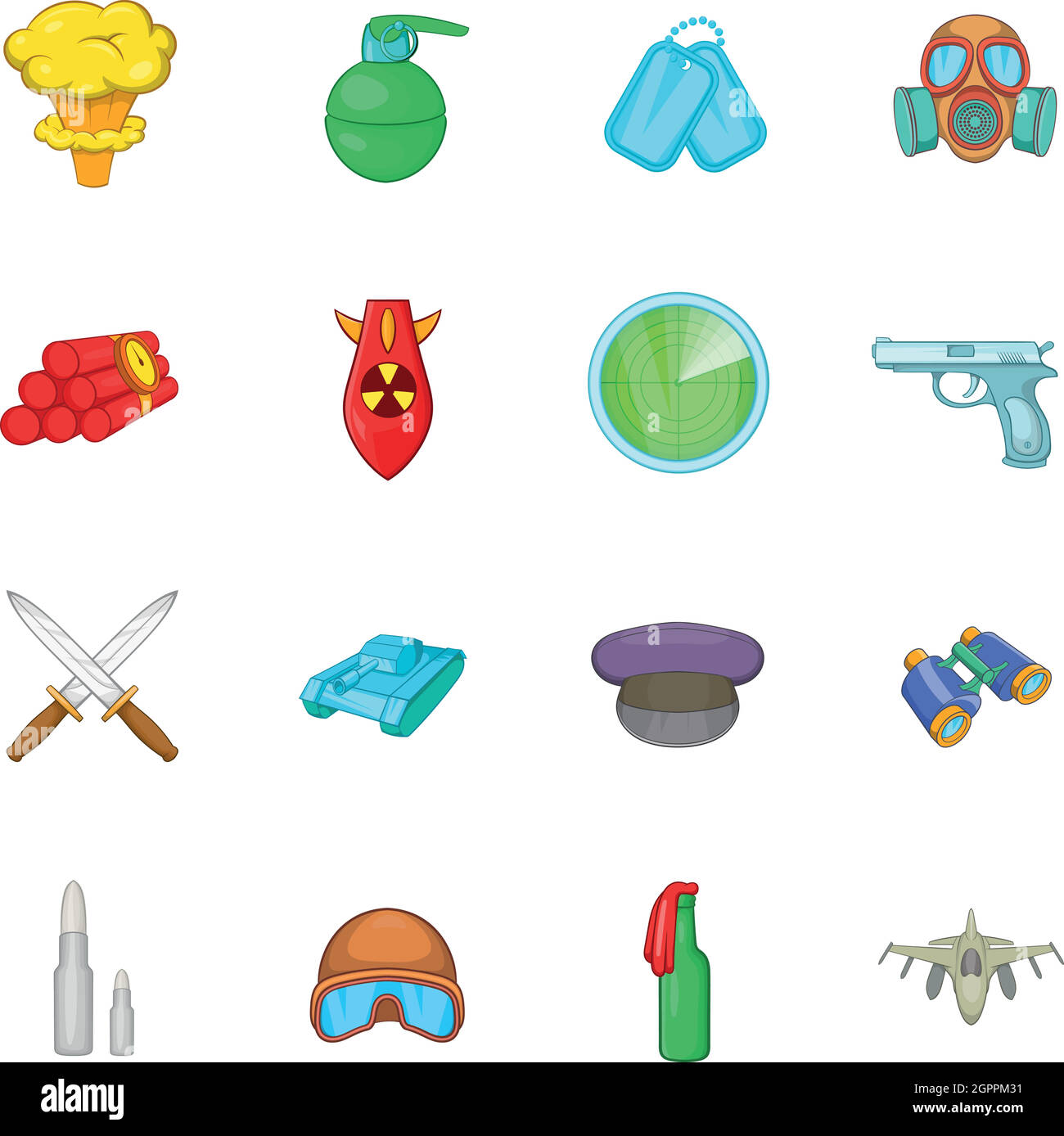 War icons set, cartoon style Stock Vector Image & Art - Alamy