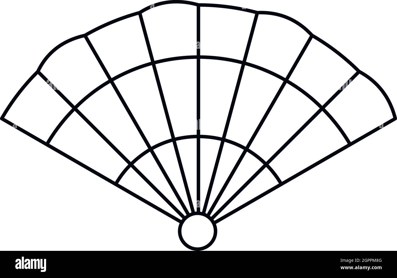 Fan icon, outline style Stock Vector Image & Art - Alamy