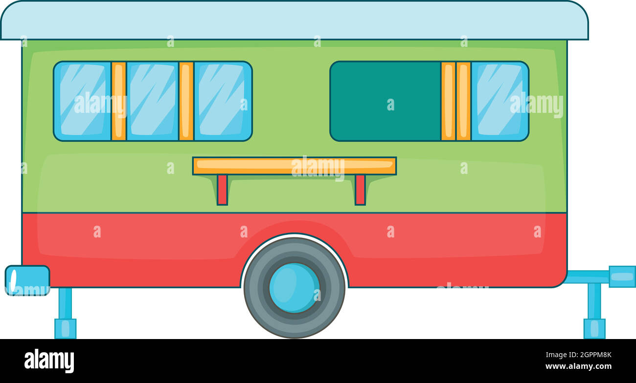 Cartoon camping van caravan hi-res stock photography and images - Alamy