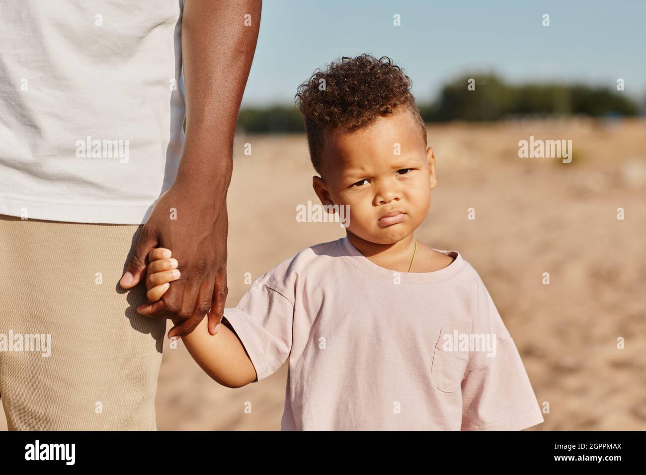 African American Toddler Walking