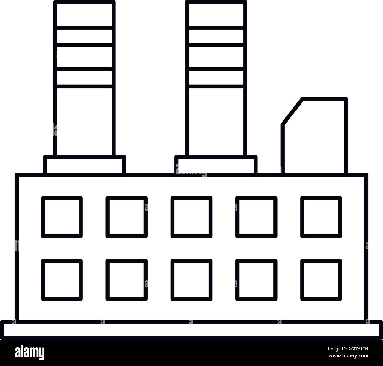 Factory thin line hi-res stock photography and images - Alamy