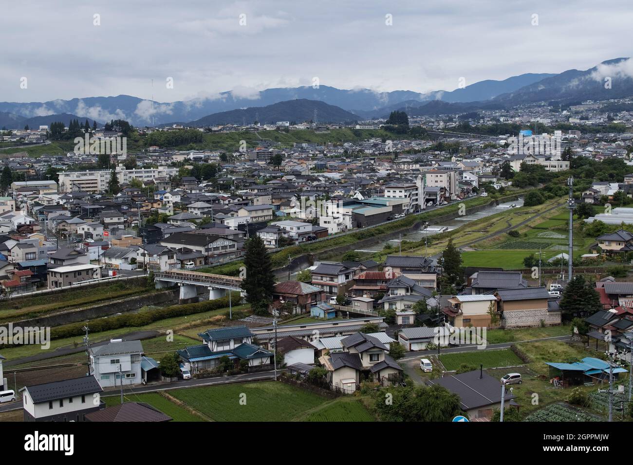Iida, Nagano, Japan, 2021-07-09 , Iida city, a city located in Nagano ...