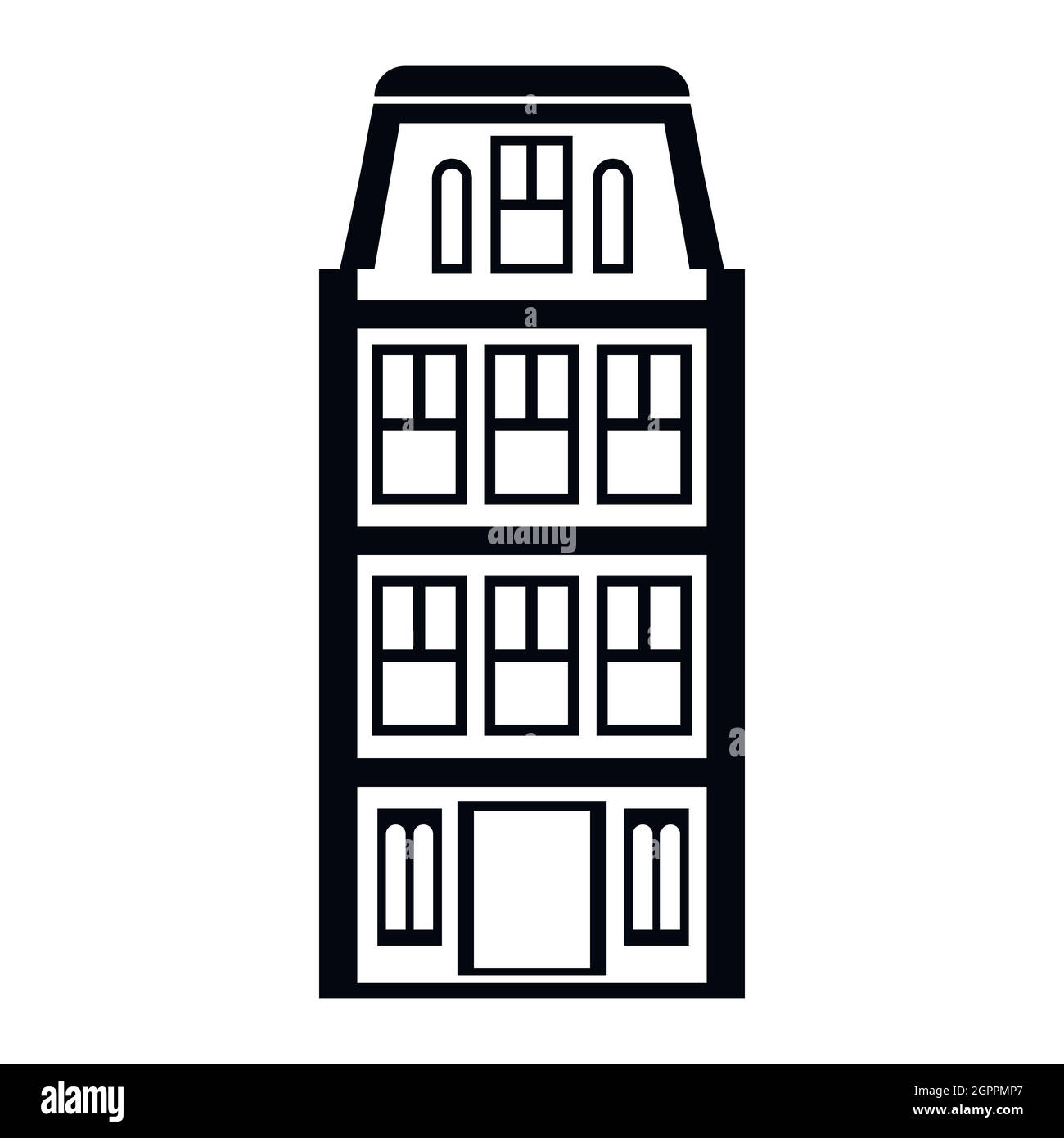 Apartment houses icon vector Cut Out Stock Images & Pictures - Alamy