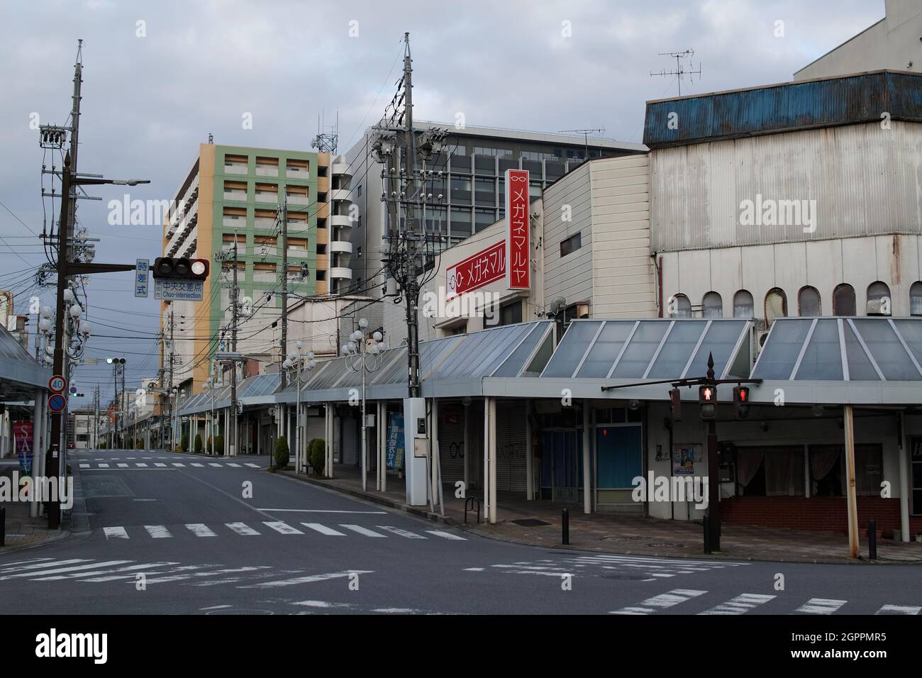 Iida, Nagano, Japan, 2021-07-09 , city center in Iida city, a city ...