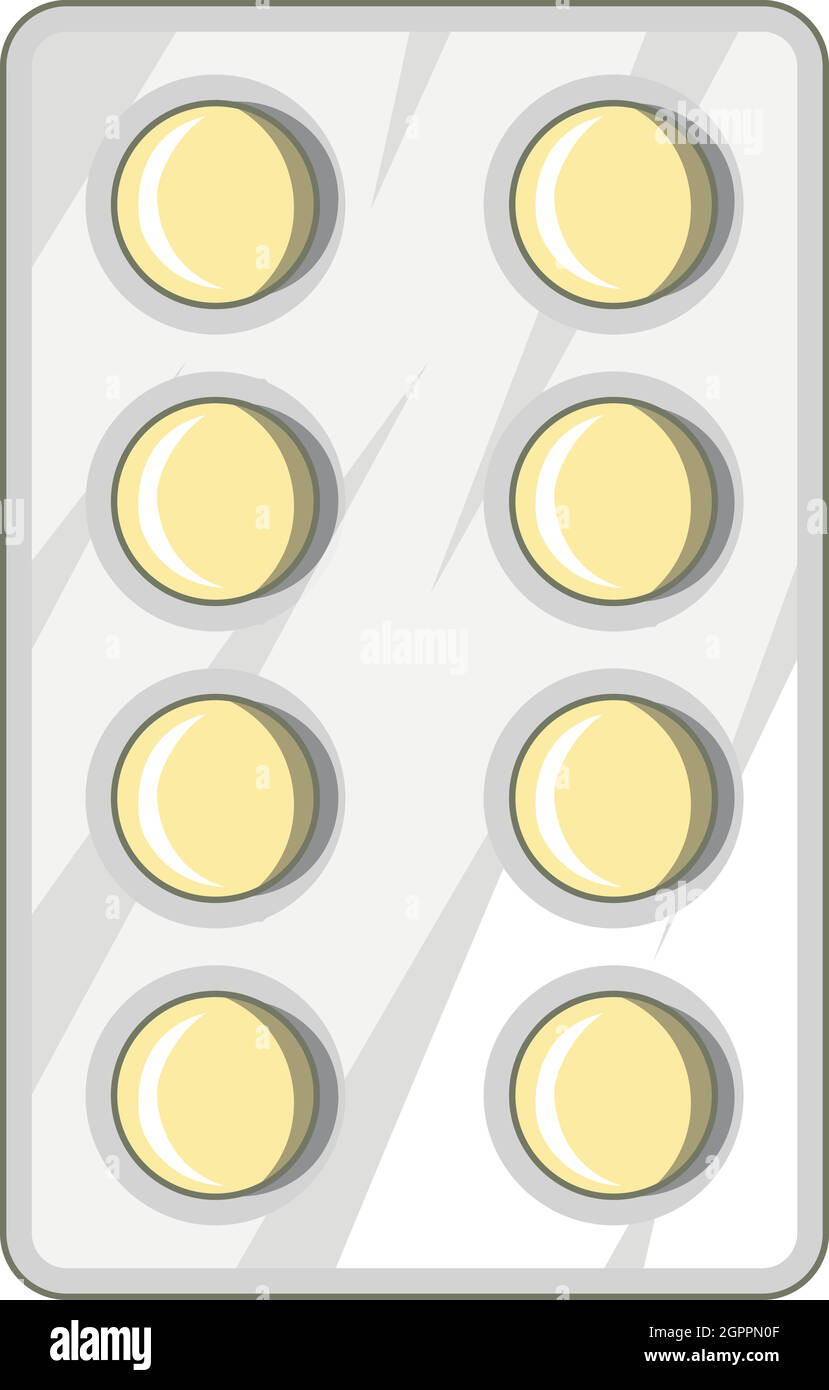 Pills in package icon, cartoon style Stock Vector Image & Art - Alamy