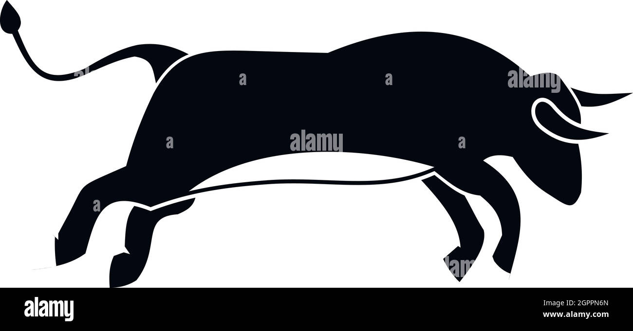 Bull icon, simple style Stock Vector Image & Art - Alamy