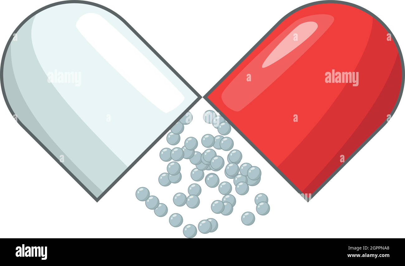 White pill icon cartoon Cut Out Stock Images & Pictures - Alamy