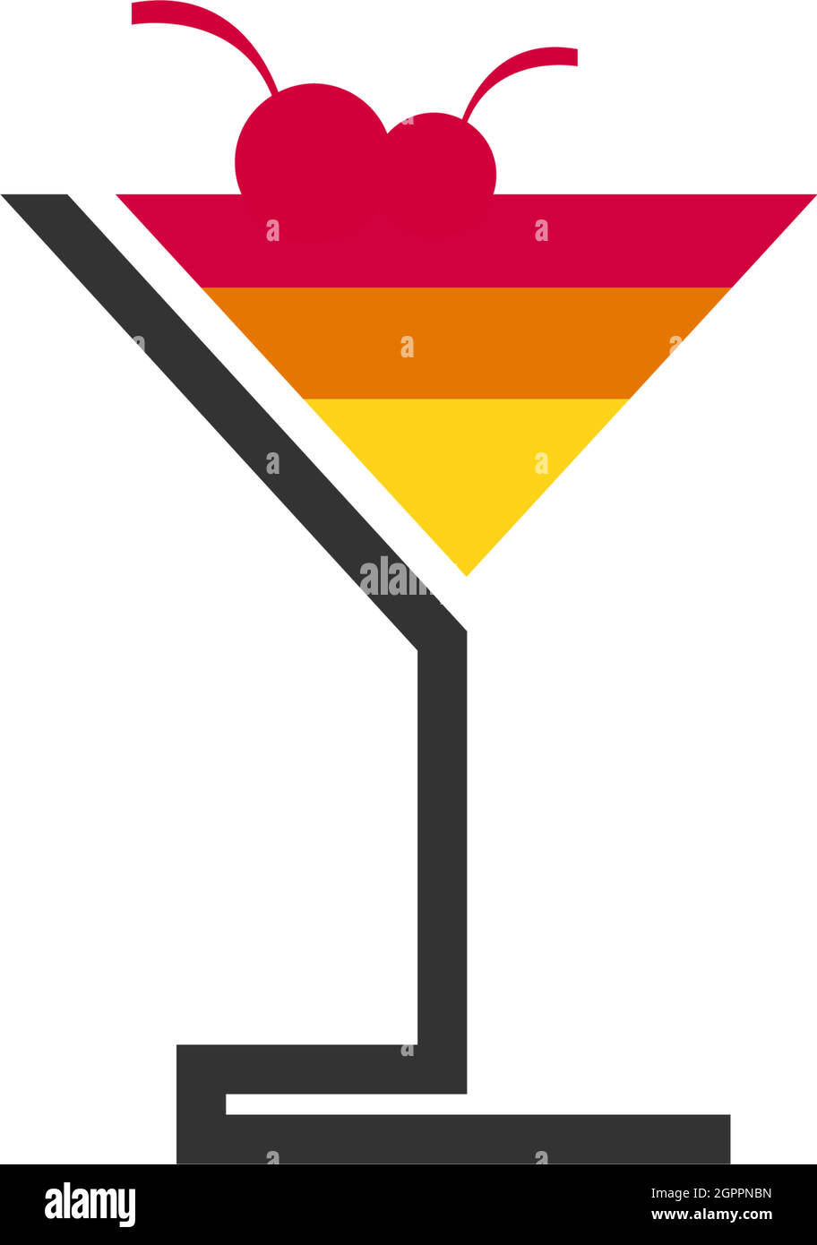 Cocktail drink icon logo design vector template Stock Vector Image ...