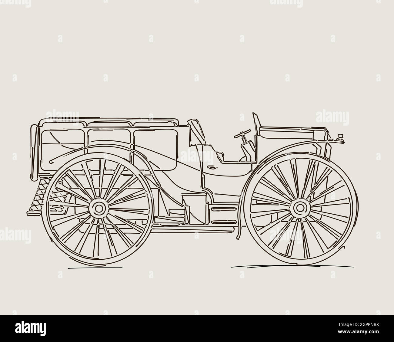 Vintage car white steering Stock Vector Images - Alamy