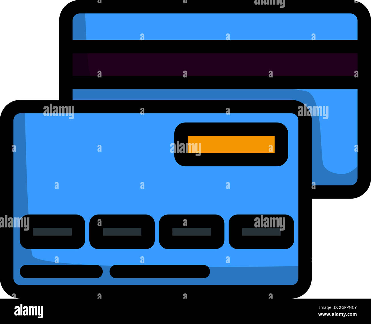 Back of credit card Stock Vector Images - Alamy