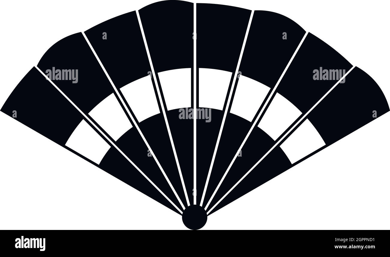 Black paper fan Stock Vector Images - Alamy