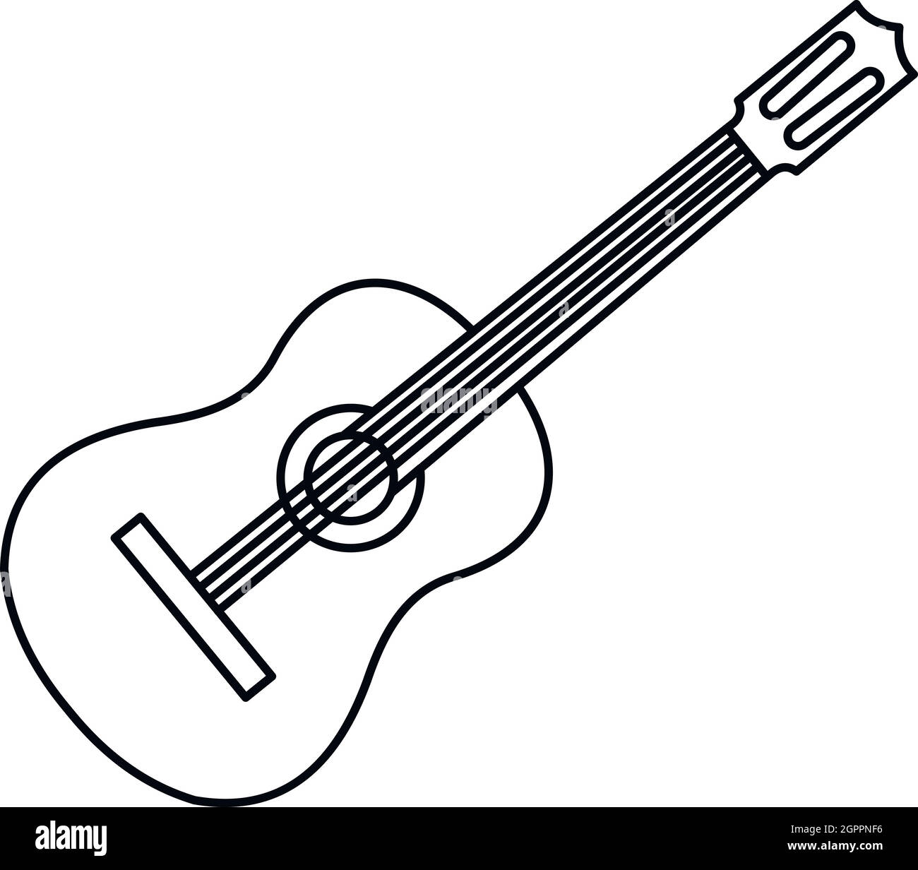 Bass guitar thin line Stock Vector Images - Alamy