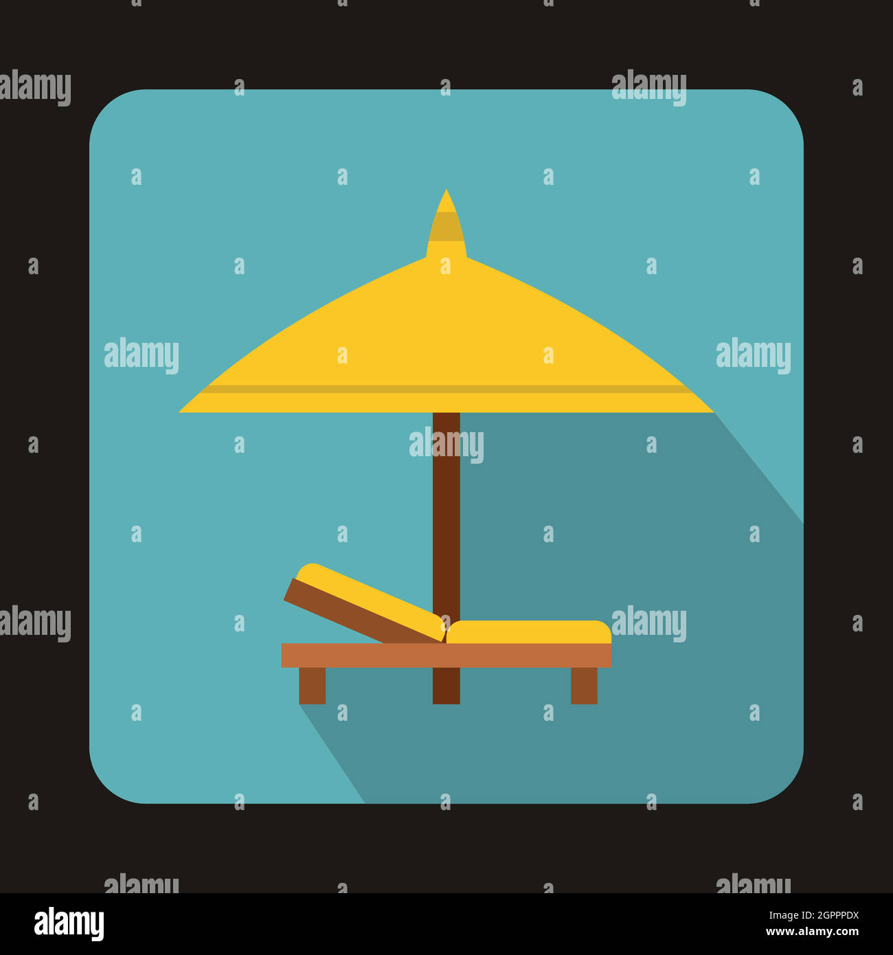 Bench and umbrella icon, flat style Stock Vector Image & Art - Alamy