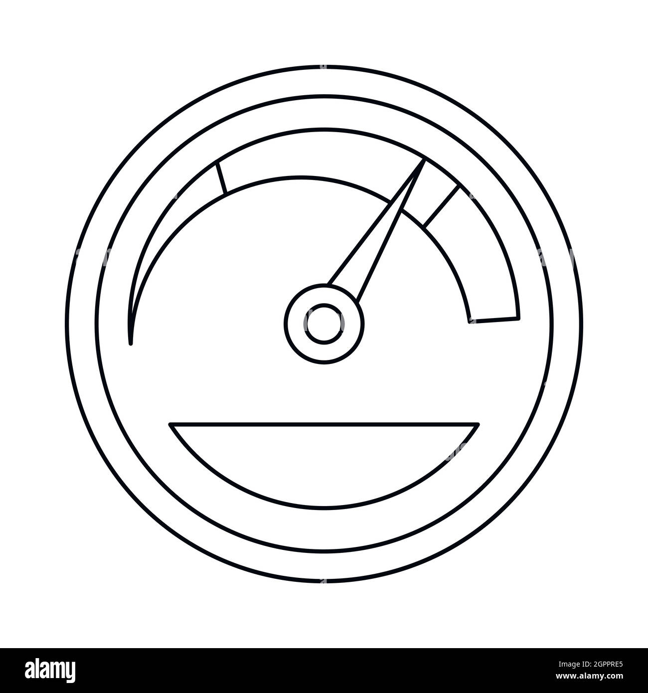 Speedometer icon outline vector Cut Out Stock Images & Pictures - Alamy