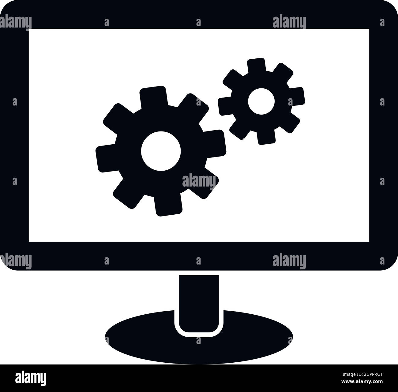Monitor settings icon, simple style Stock Vector Image & Art - Alamy