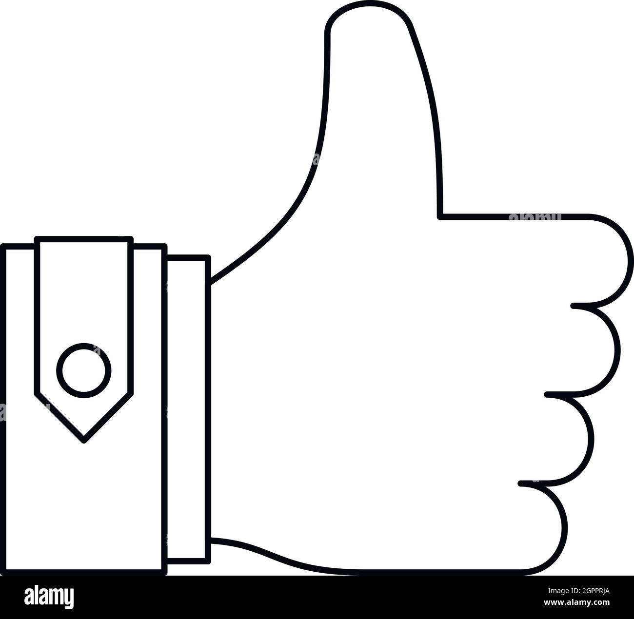 Thumbs up icon, outline style Stock Vector Image & Art - Alamy