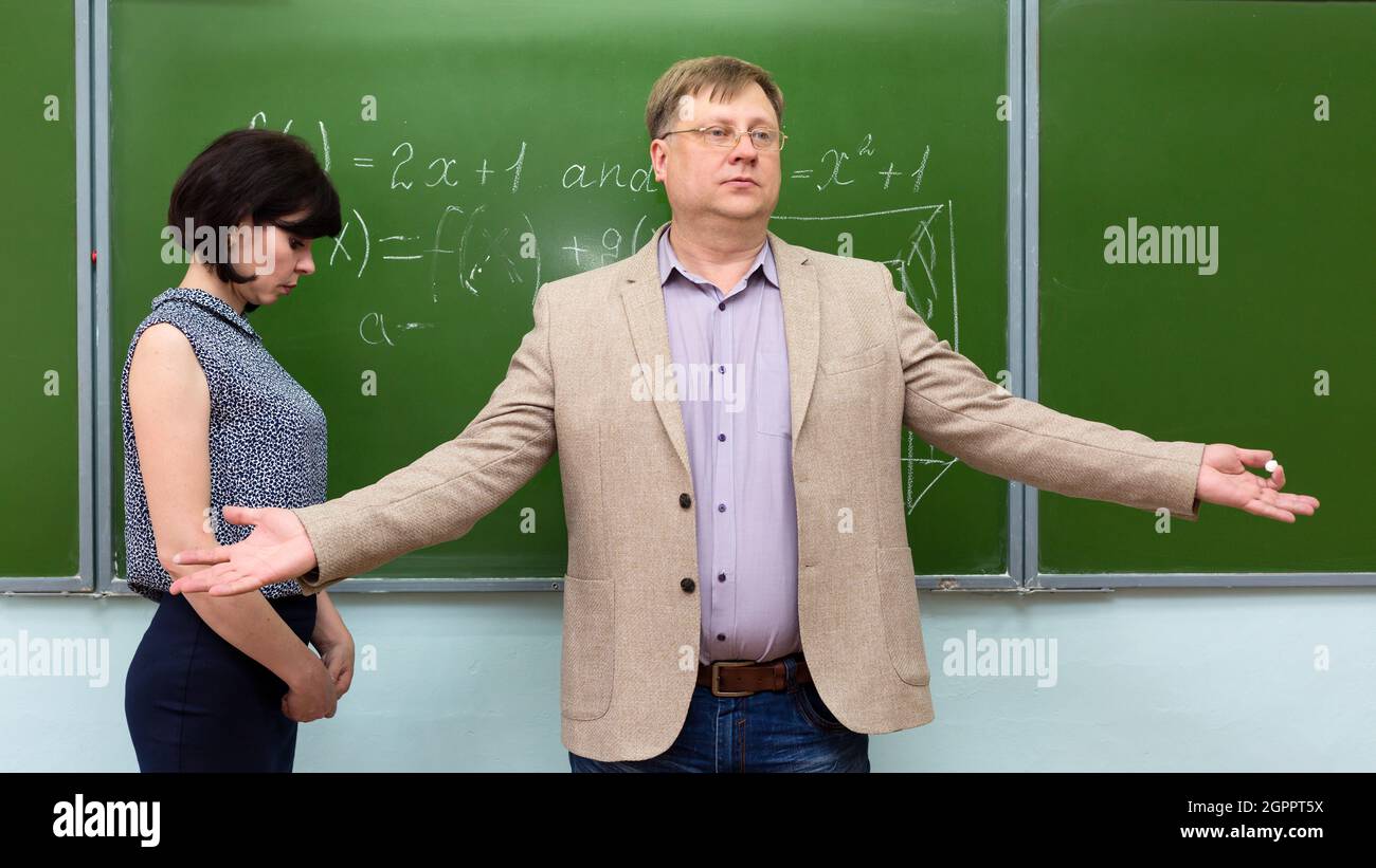 Professor equation blackboard hi-res stock photography and images - Alamy