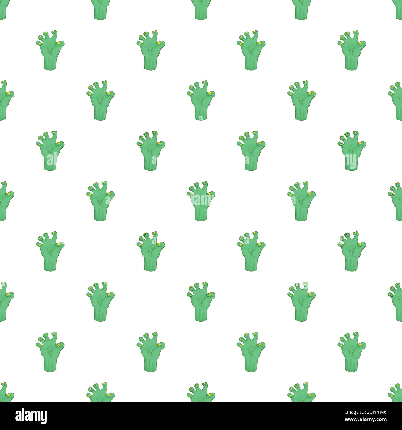 Green zombie hand pattern, cartoon style Stock Vector Image & Art - Alamy