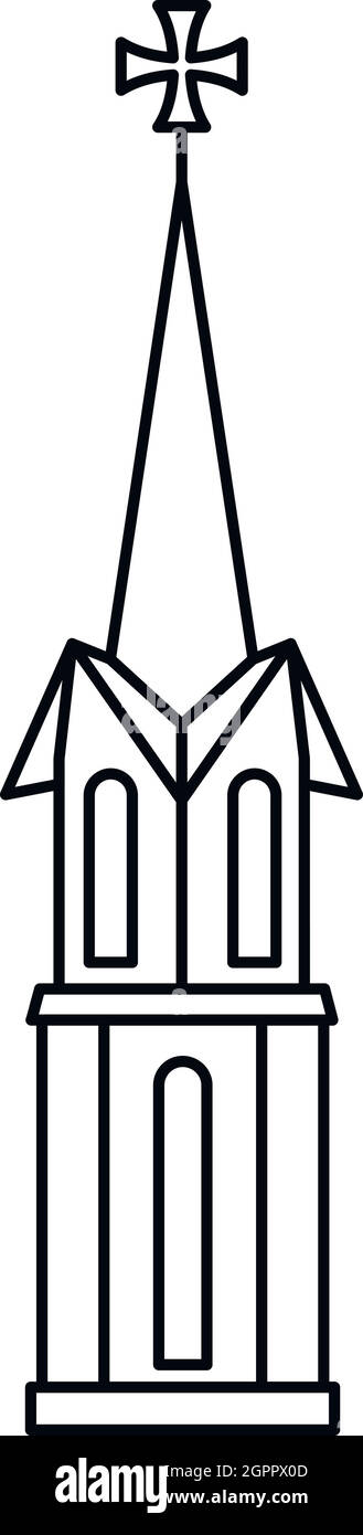 Church icon, outline style Stock Vector Image & Art - Alamy
