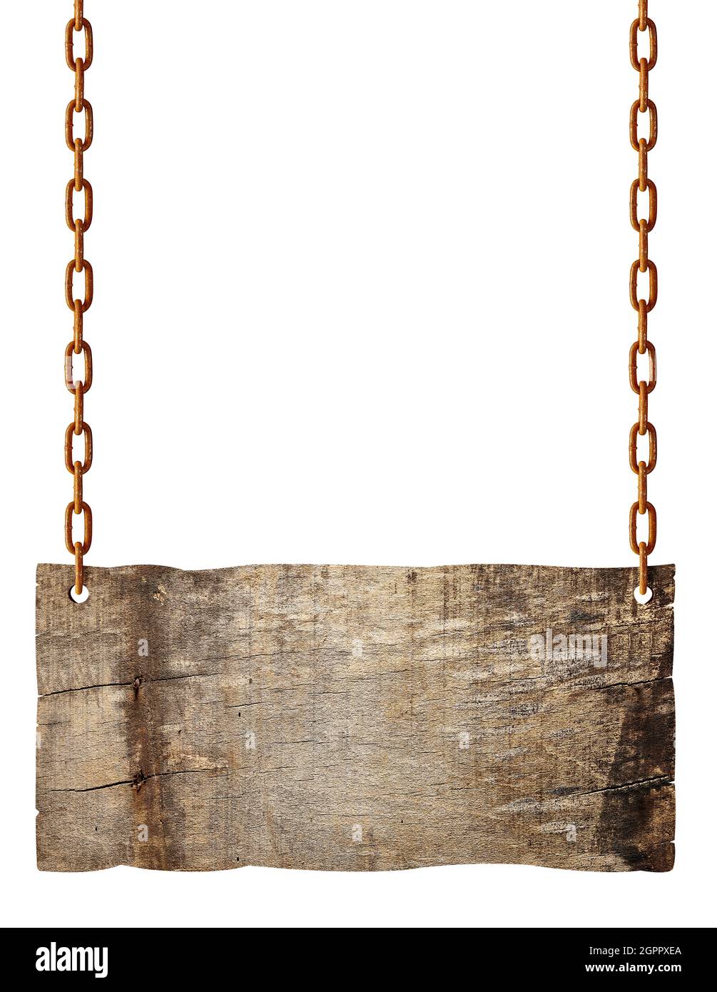 wooden sign chain ropesignboard signpost Stock Photo - Alamy