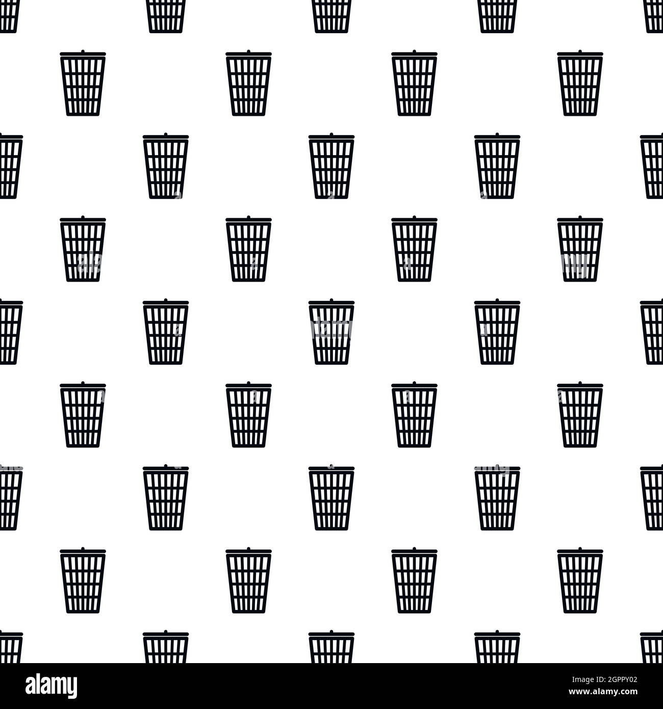 Trash basket pattern, simple style Stock Vector Image & Art - Alamy