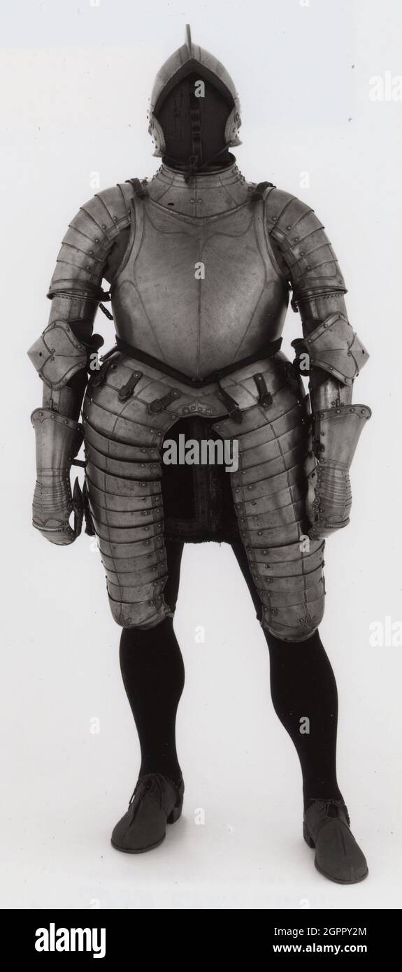 German suit of armour armour german steel 16th century hi-res stock ...