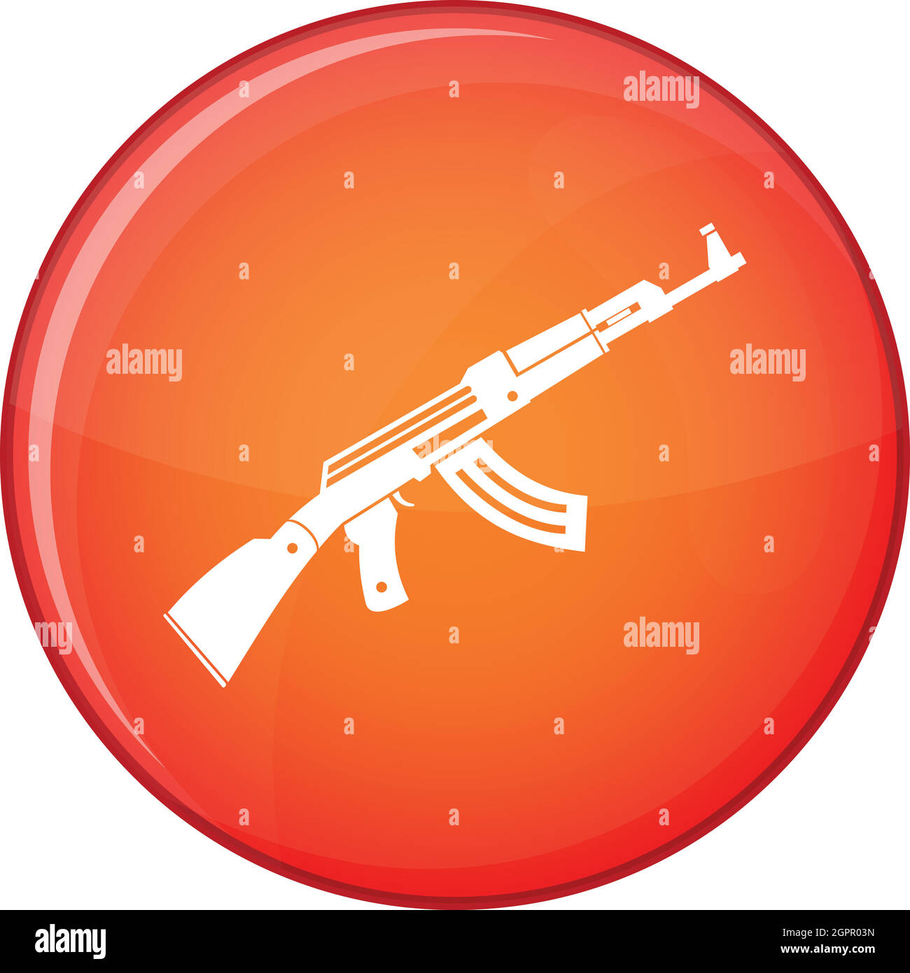 Submachine gun icon, flat style Stock Vector Image & Art - Alamy