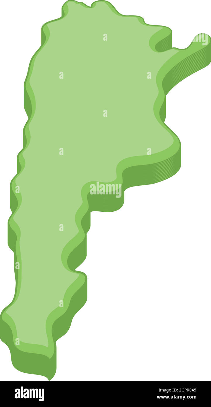 Green map of Argentina icon, cartoon style Stock Vector Image & Art - Alamy