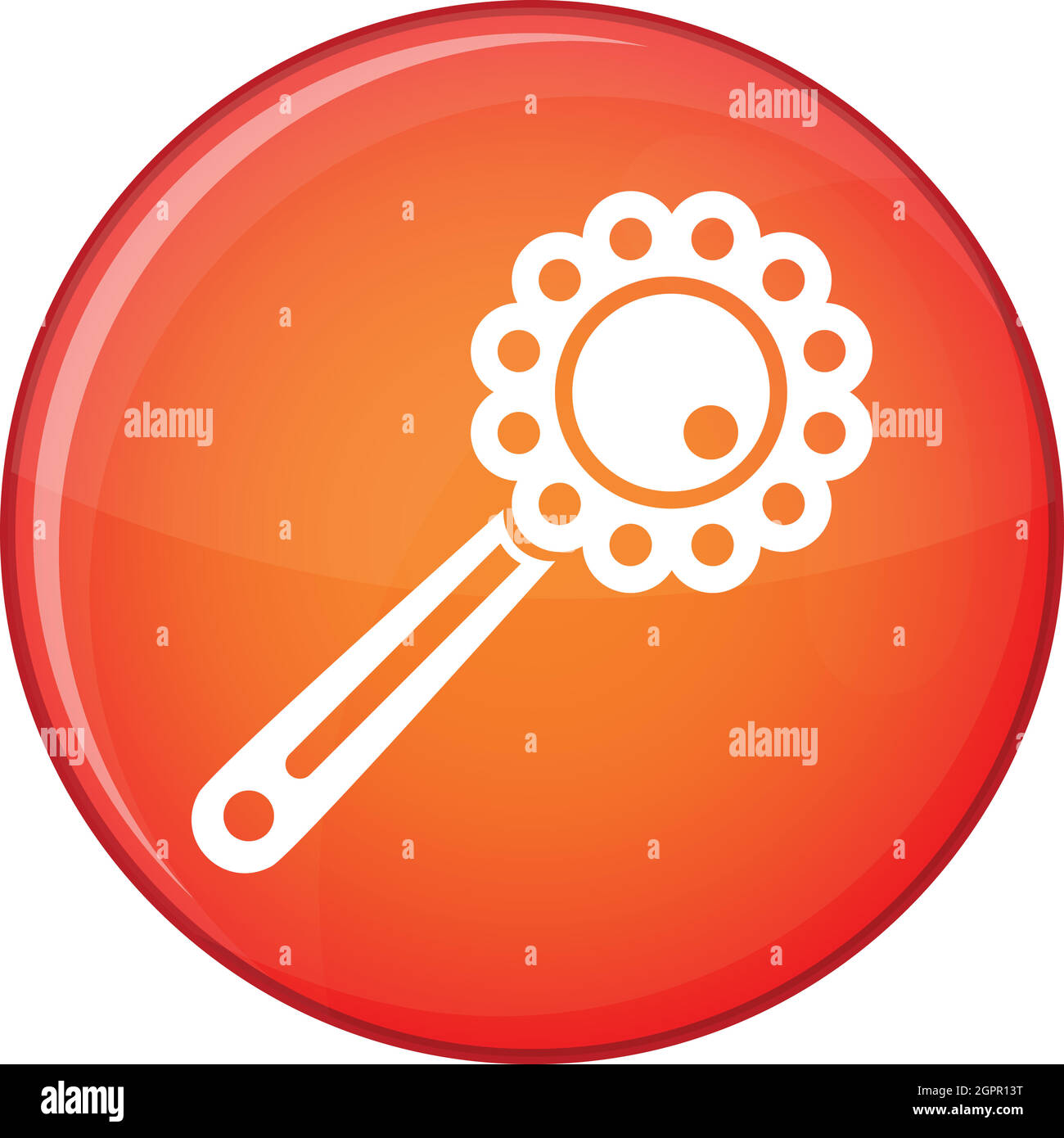 Baby rattle icon, flat style Stock Vector Image & Art - Alamy